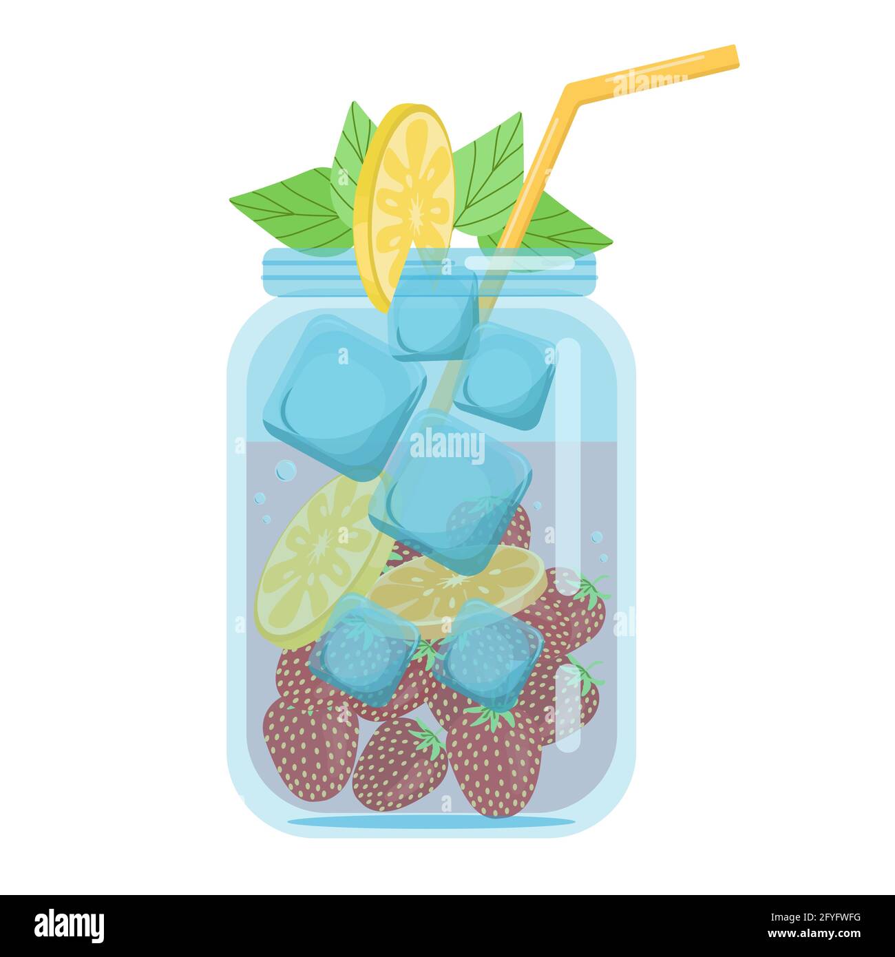 Tropical fruit drinks in Stock Vector Images - Alamy