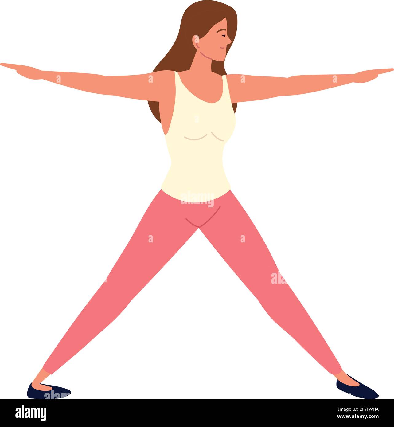 Woman standing with open arms Stock Vector Images - Alamy