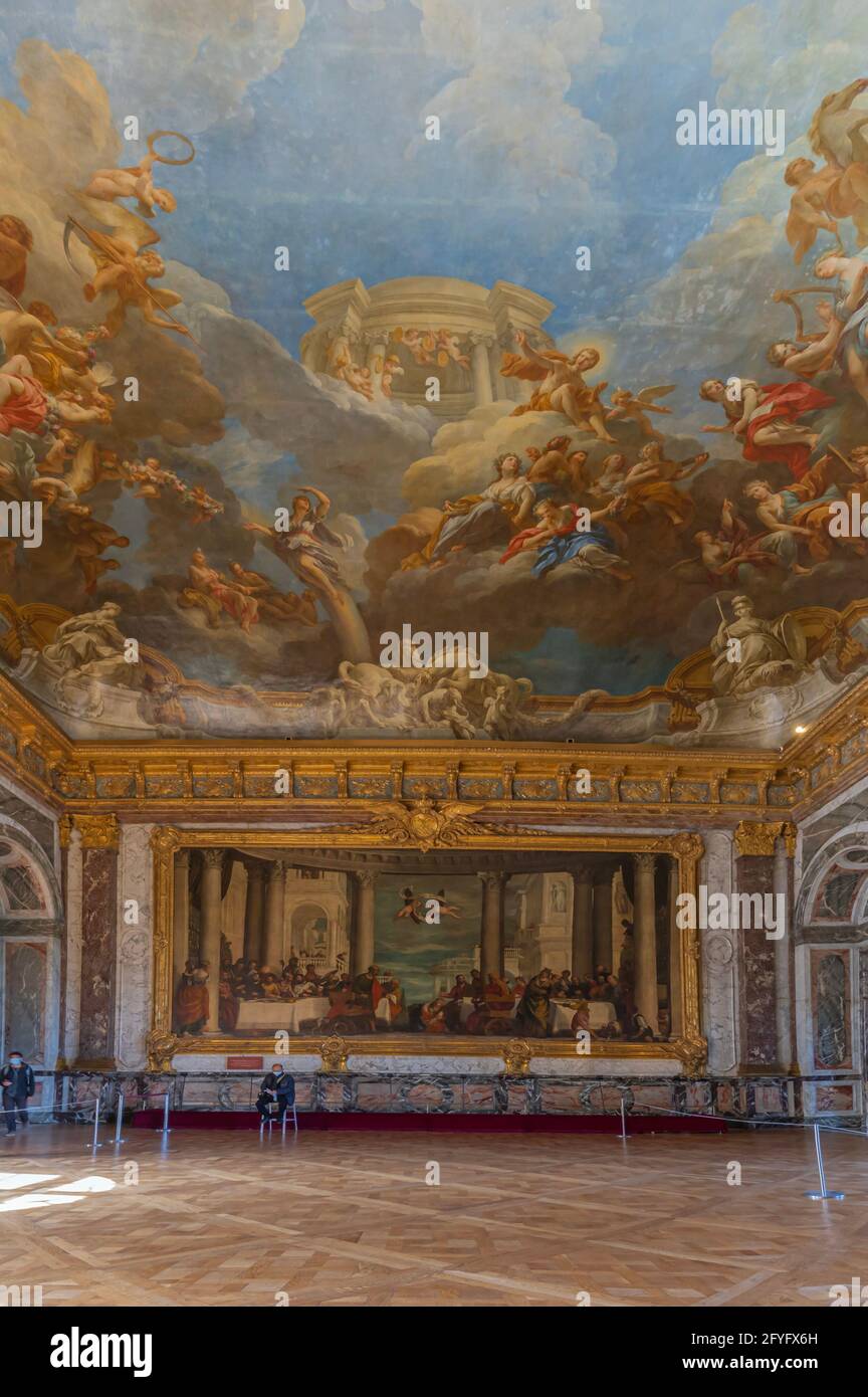 Versailles, France - 19 05 2021: Castle of Versailles. Louis XIV rooms ...