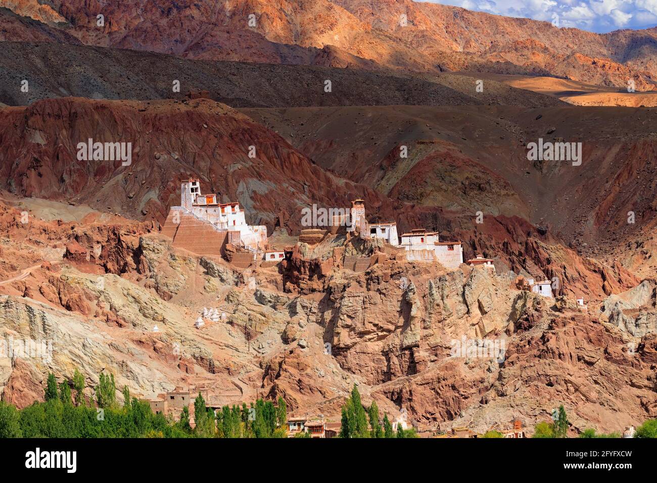 Ruins and Basgo Monastery surrounded with stones and rocks , Ladakh ...