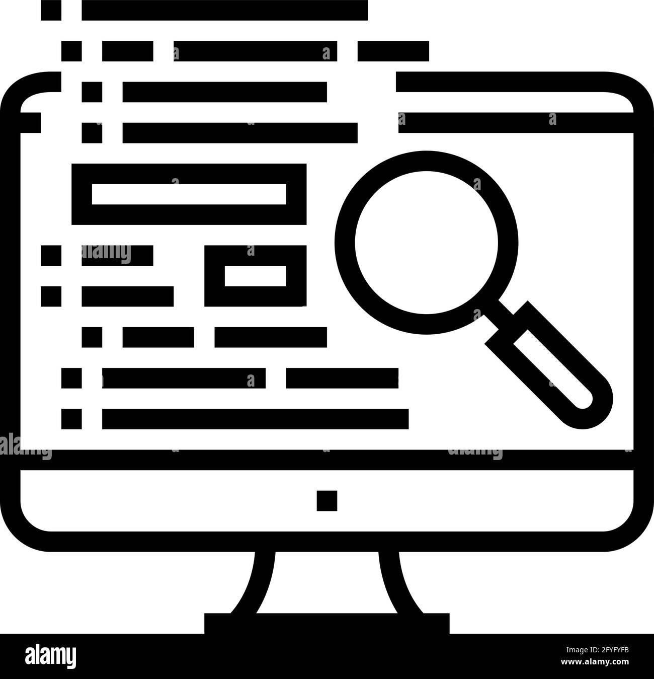 data checking line icon vector illustration Stock Vector Image & Art ...