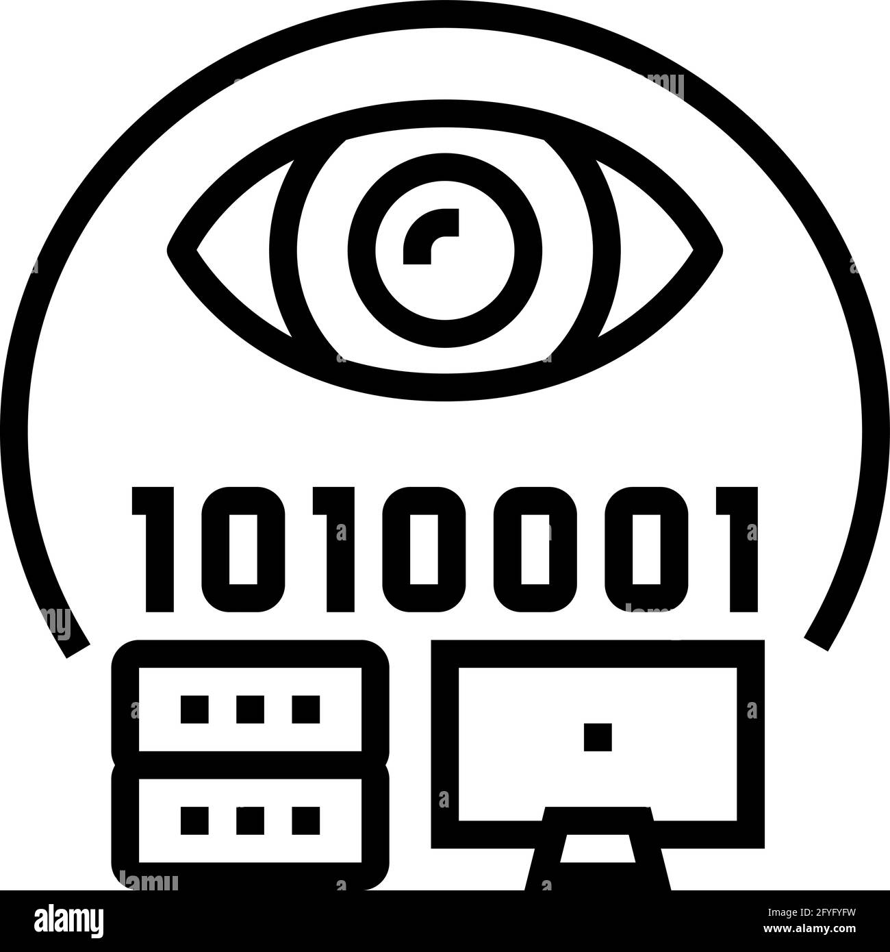 electronic fraud line icon vector illustration Stock Vector Image & Art ...