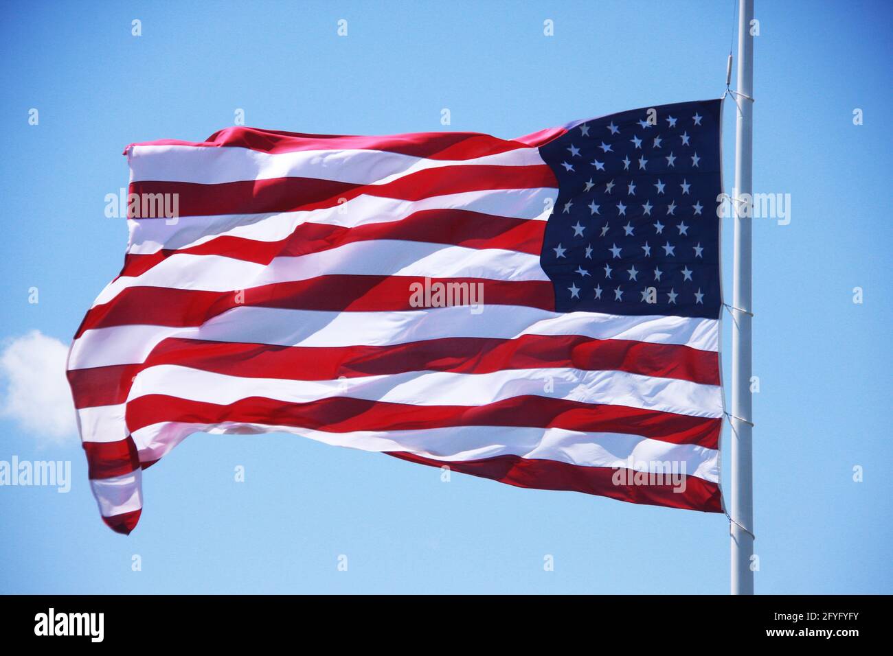 Flag waving nationalistic hi-res stock photography and images - Alamy