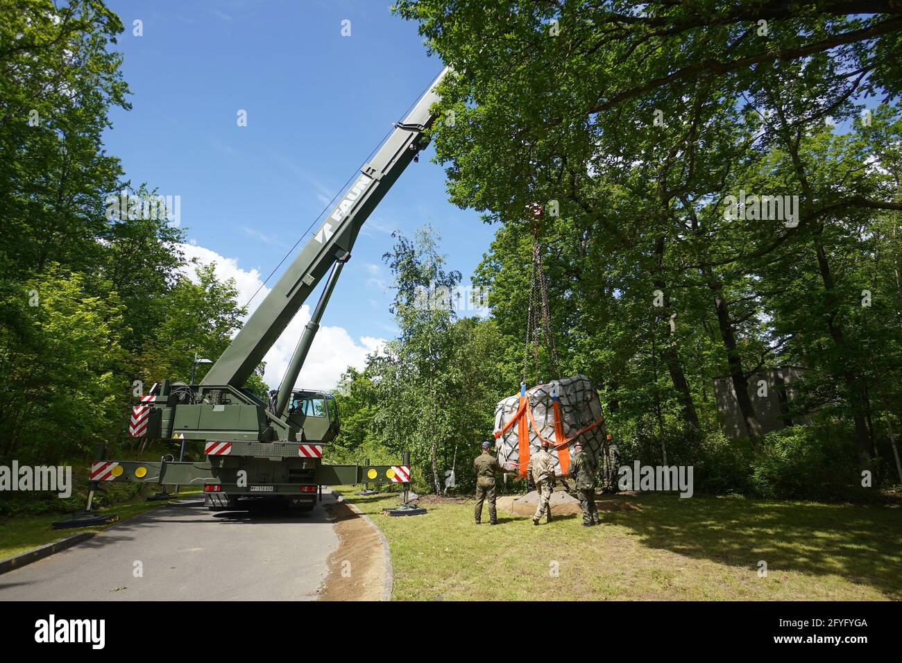 Schwielowsee, Germany. 28th May, 2021. The memorial stone for the ...