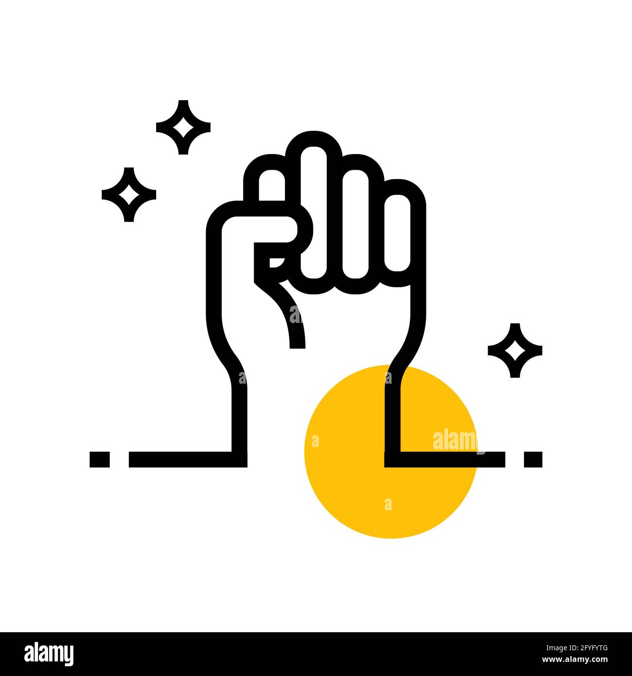 Freedom Hand Vector icon Design Stock Photo - Alamy