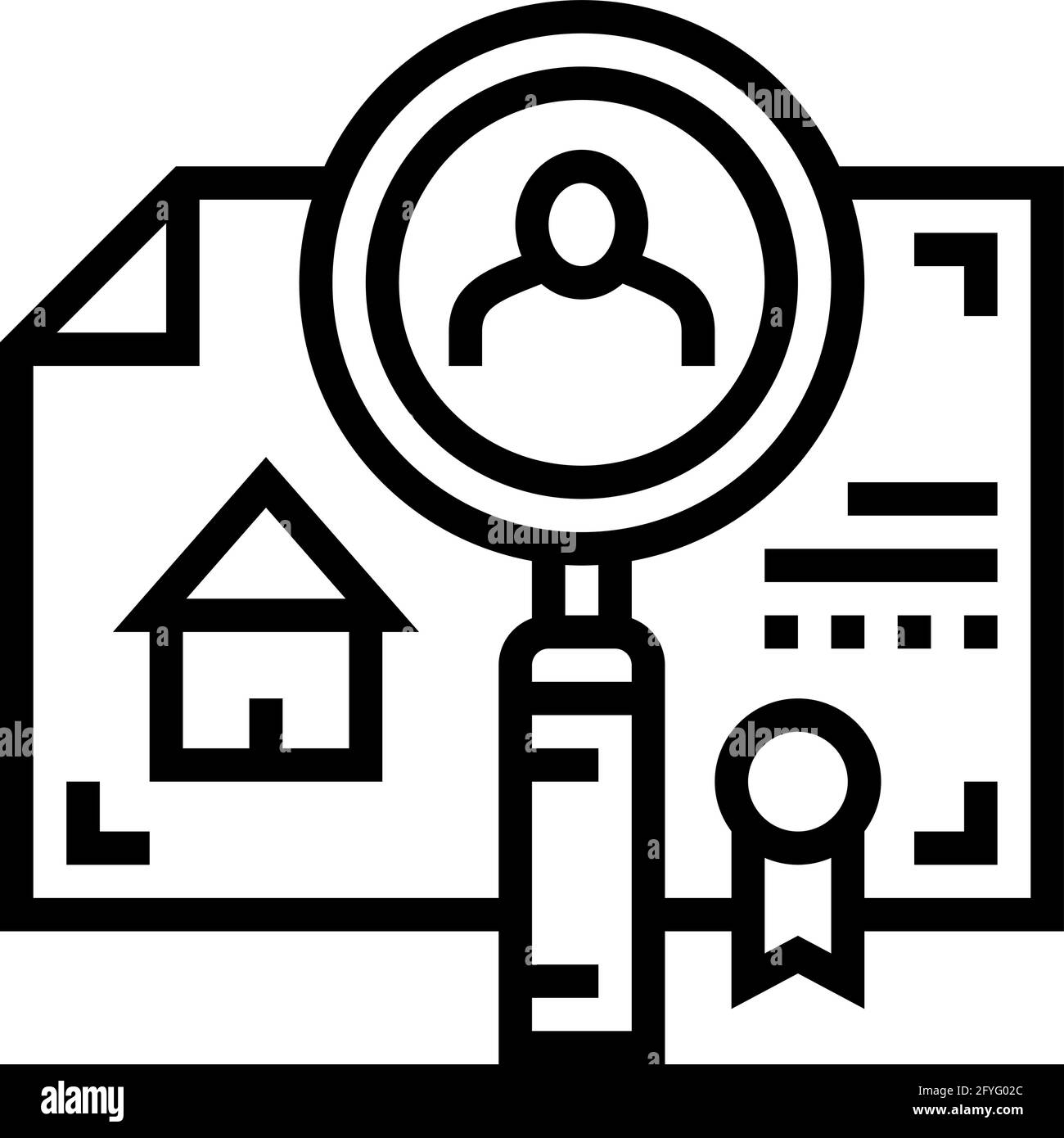checking tenant recommendations line icon vector illustration Stock ...