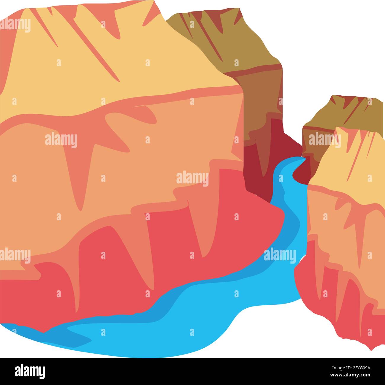 Colorado river canyon Stock Vector Images - Alamy