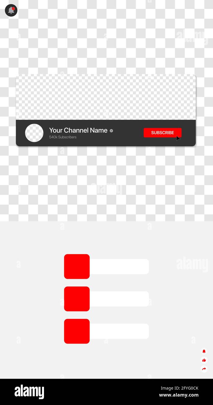 Vertical Clean Channel Template for Video Platform with Transparent ...