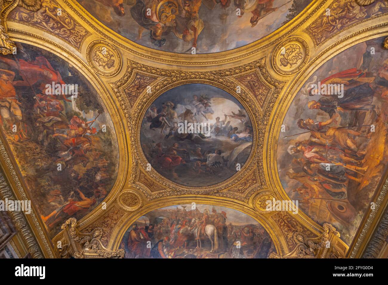 Versailles, France - 19 05 2021: Castle of Versailles. Louis XIV rooms ...