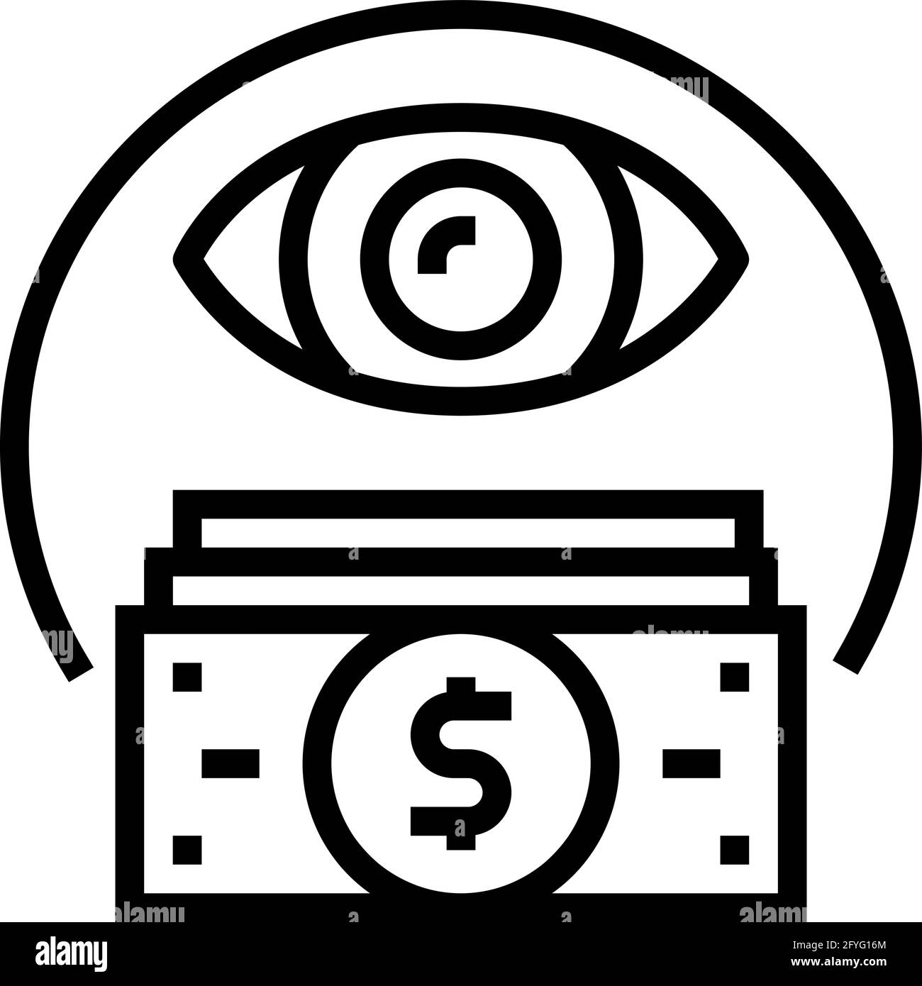 money tracking line icon vector illustration Stock Vector Image & Art ...