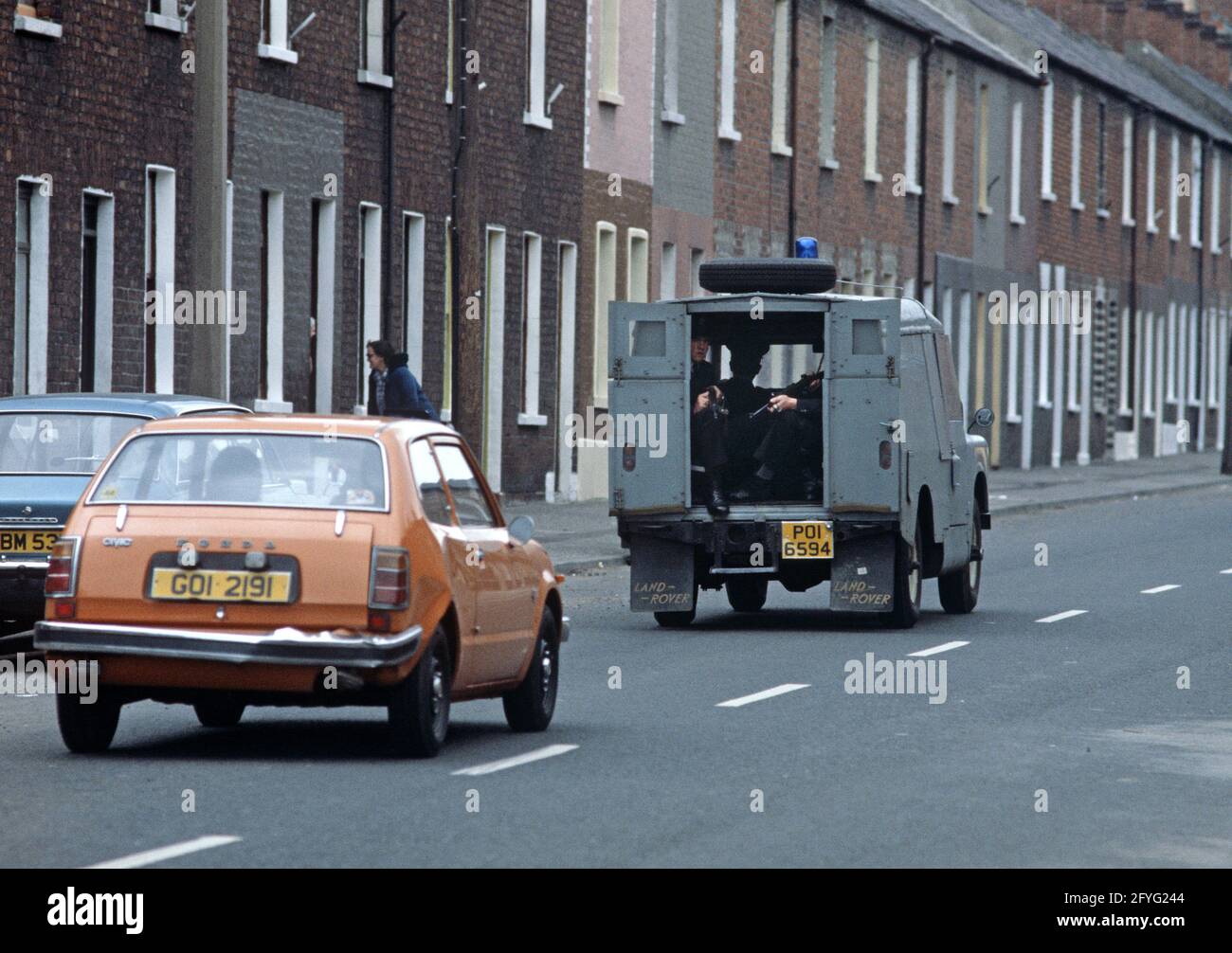BELFAST, UNITED KINGDOM - SEPTEMBER 1978. RUC, Royal Ulster ...