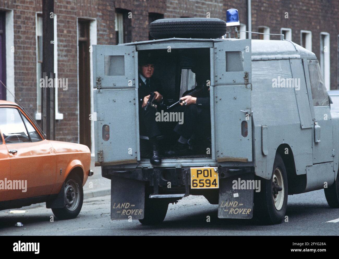 BELFAST, UNITED KINGDOM - SEPTEMBER 1978. RUC, Royal Ulster ...