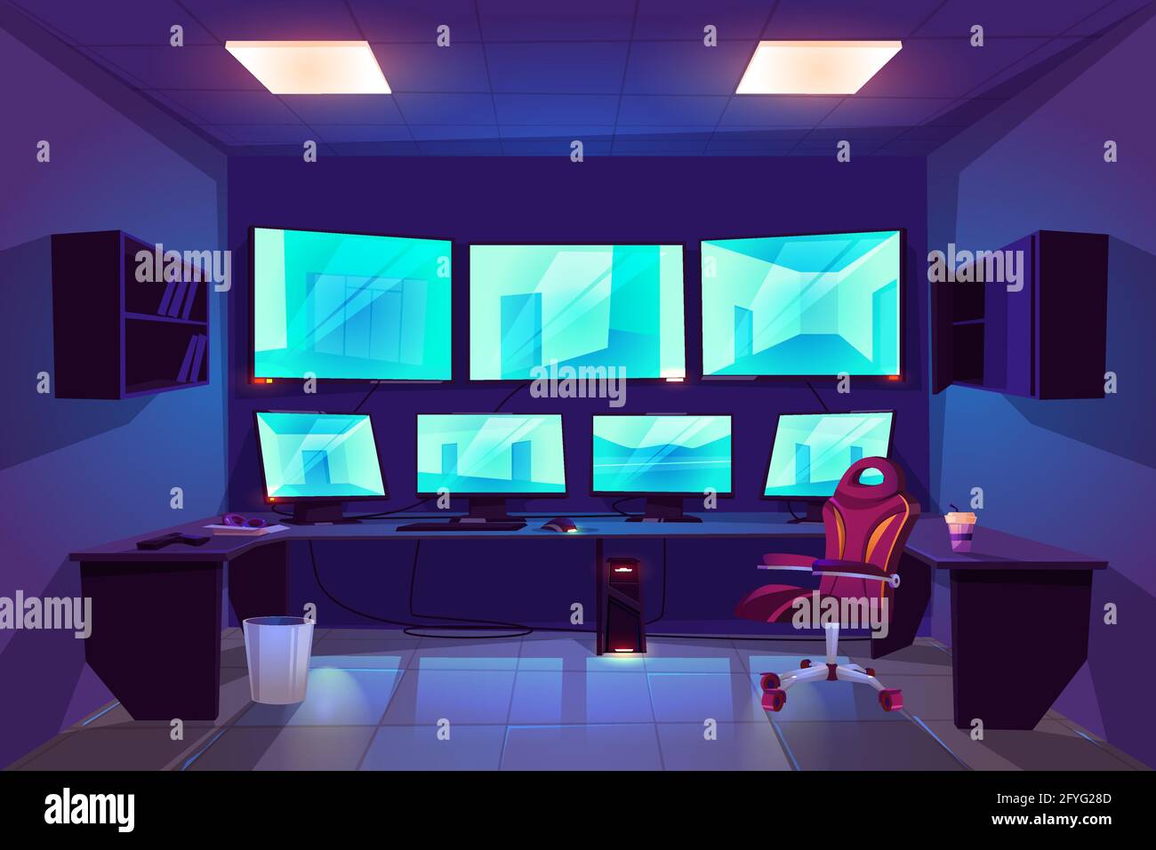 Central Control Center Stock Vector Images - Alamy