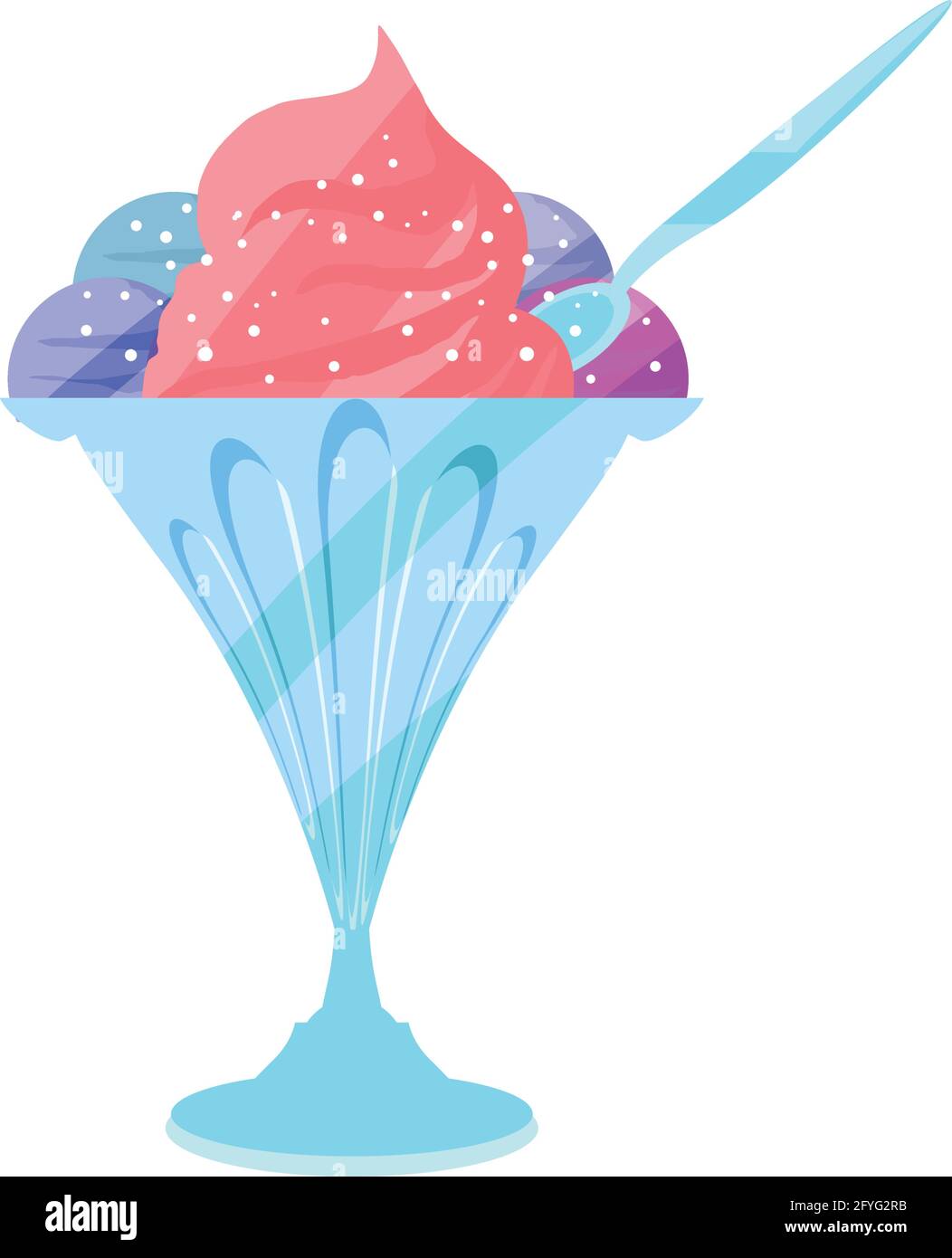 ice cream with spoon Stock Vector Image & Art - Alamy