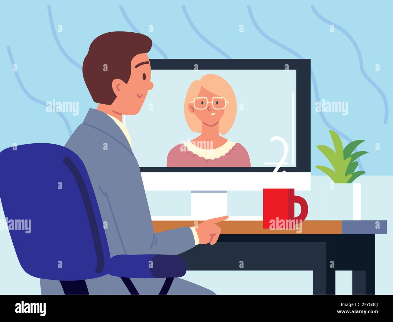 Interview Cartoon High Resolution Stock Photography and Images - Alamy