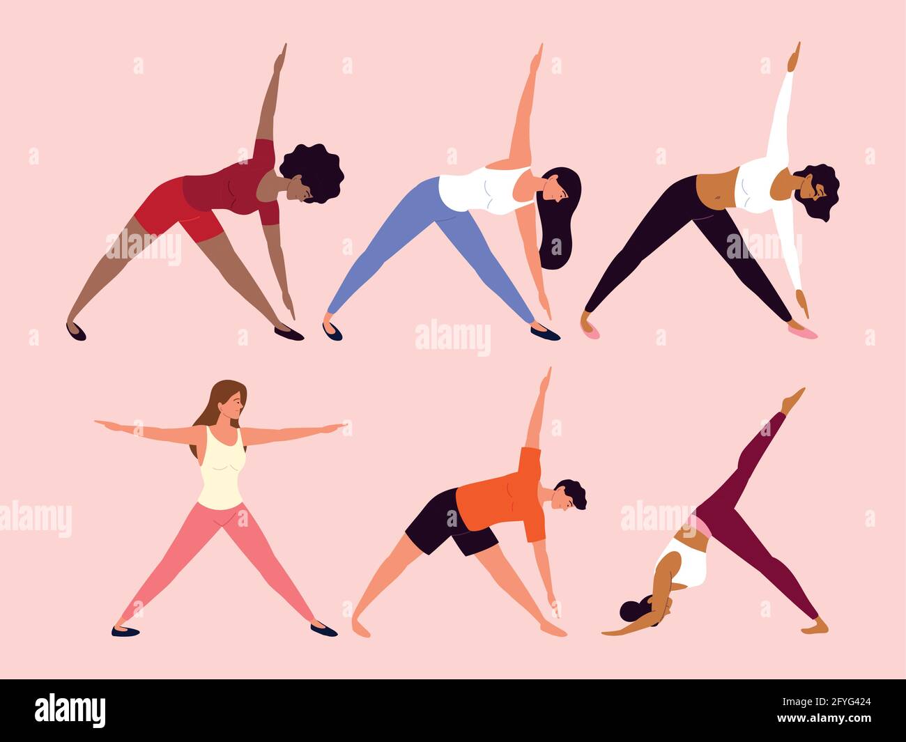 people different yoga poses Stock Vector Image & Art - Alamy