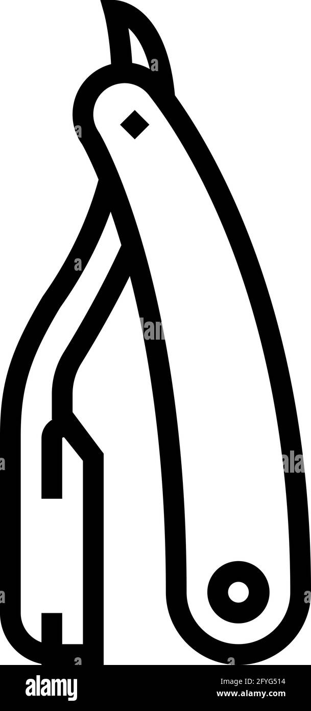 dangerous razor line icon vector illustration Stock Vector Image & Art ...