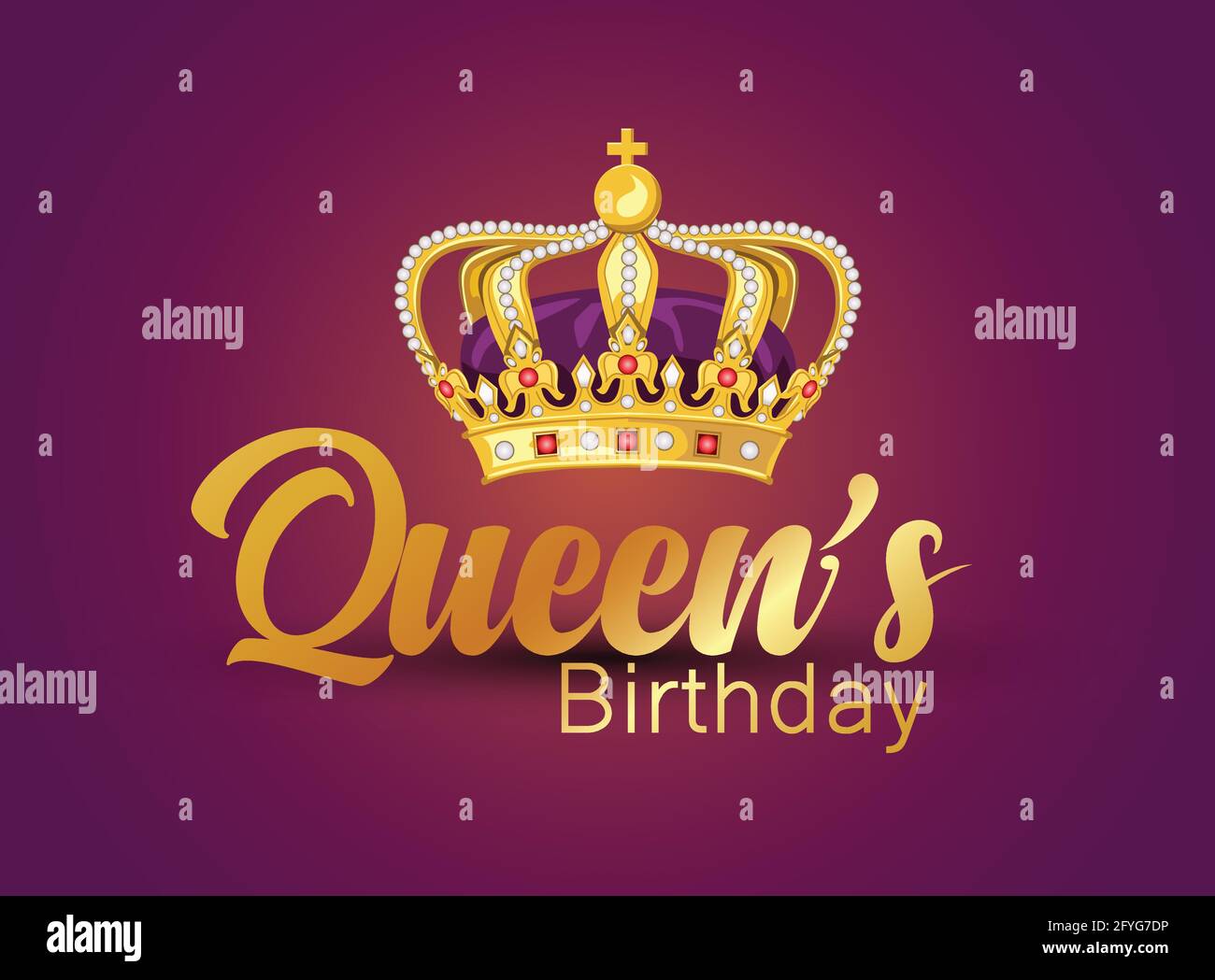 Queen 100 birthday card Stock Vector Images - Alamy