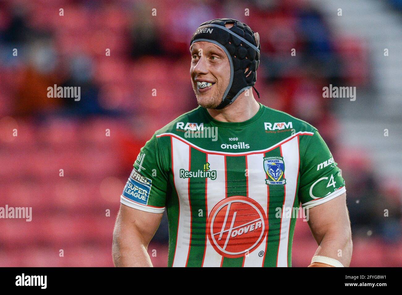 Salford, England - 27 May 2021 - Chris Hill (8) of Warrington Wolves ...