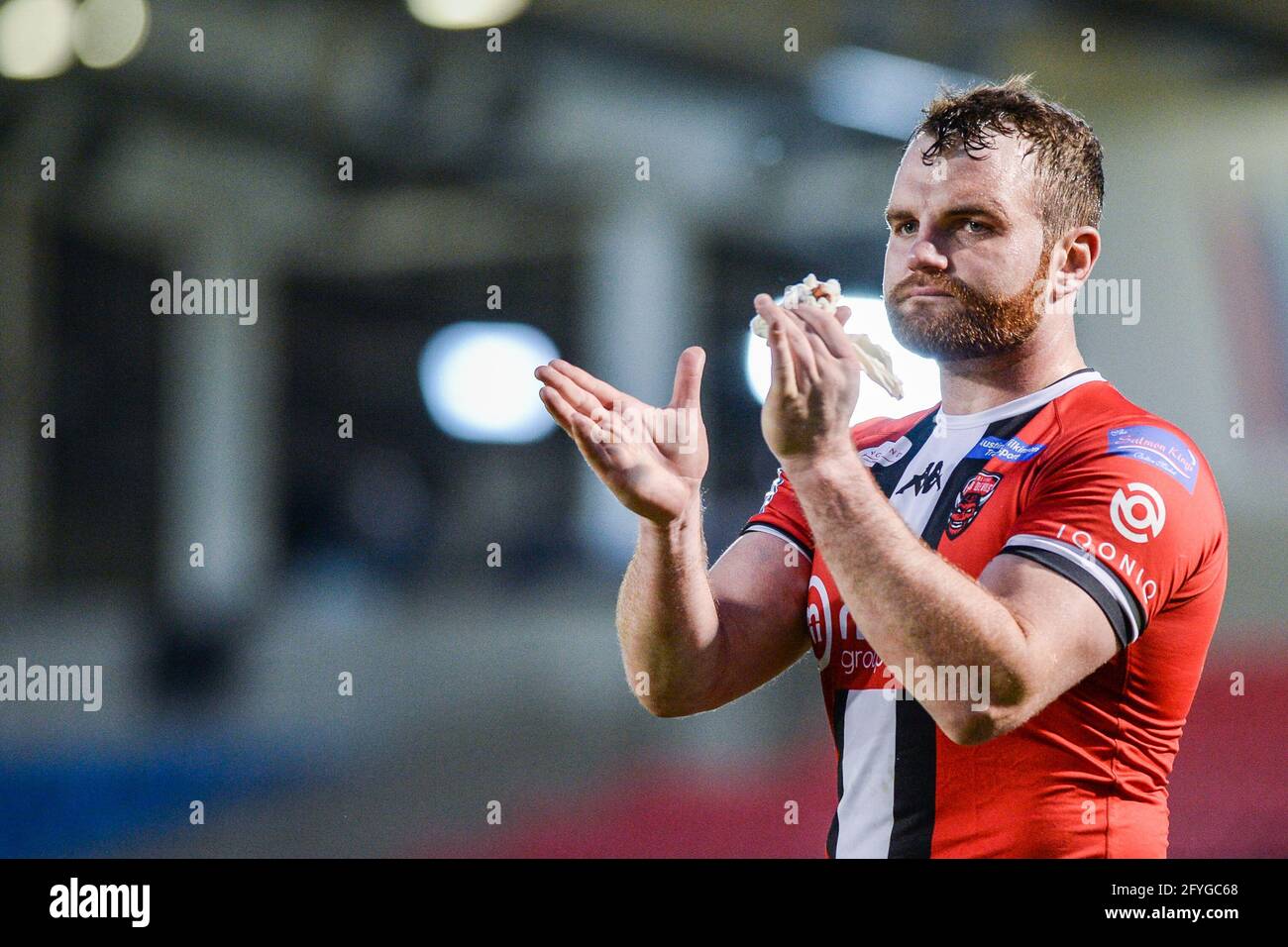 Salford, England - 27 May 2021 - Greg Burke (16) of Salford Red Devils ...