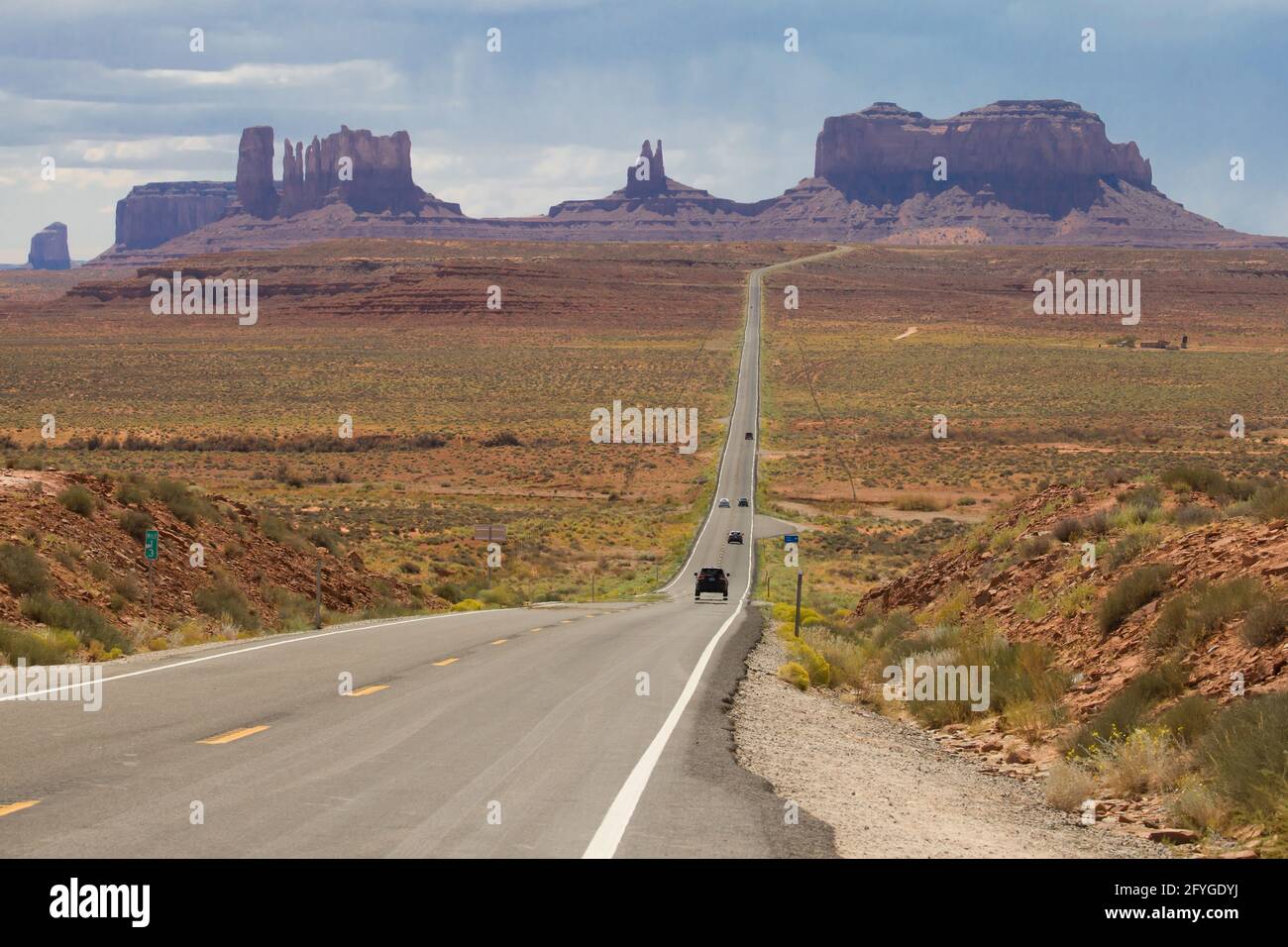 Monument Valley from Forrest Gump Point in Utah, United States Stock ...