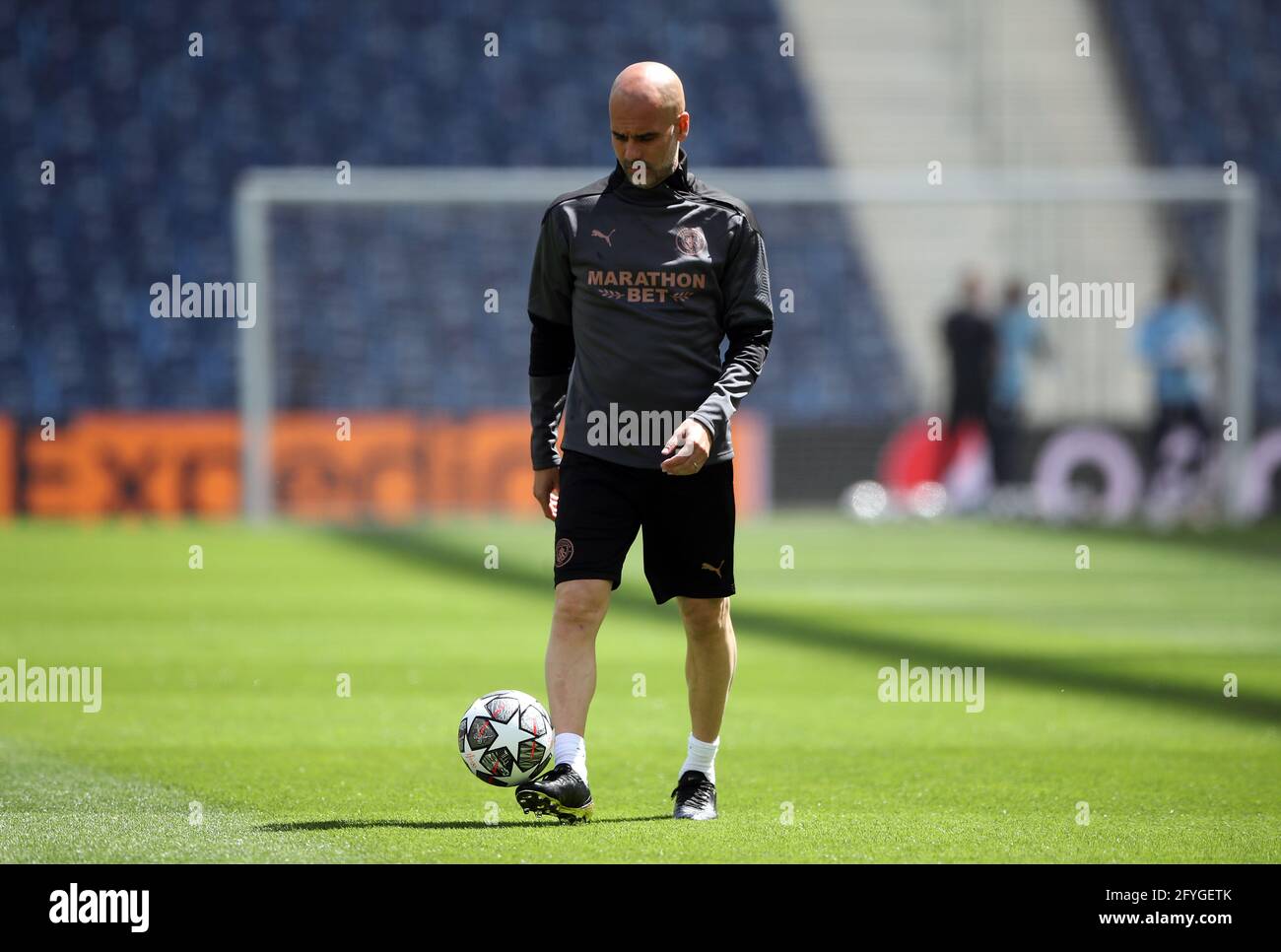 Manchester City manager Pep Guardiola during a training session ahead ...