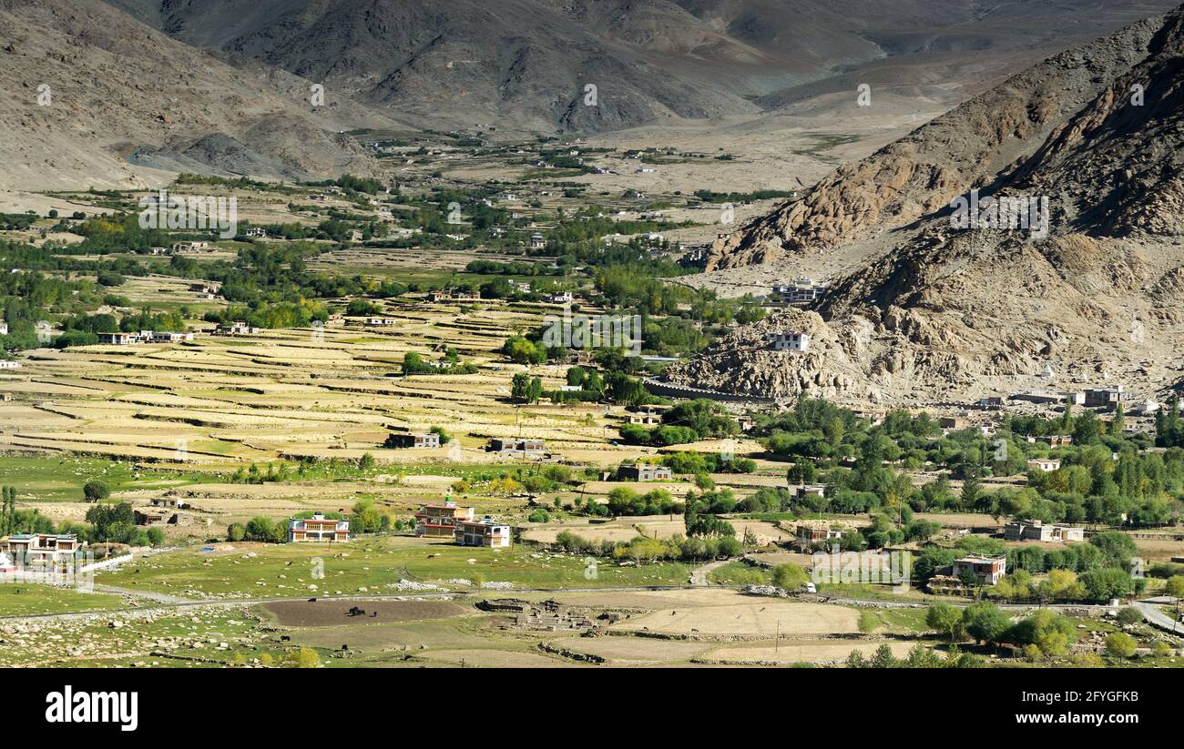 aerial view of ladakh landscape, light and shadow Stock Photo - Alamy