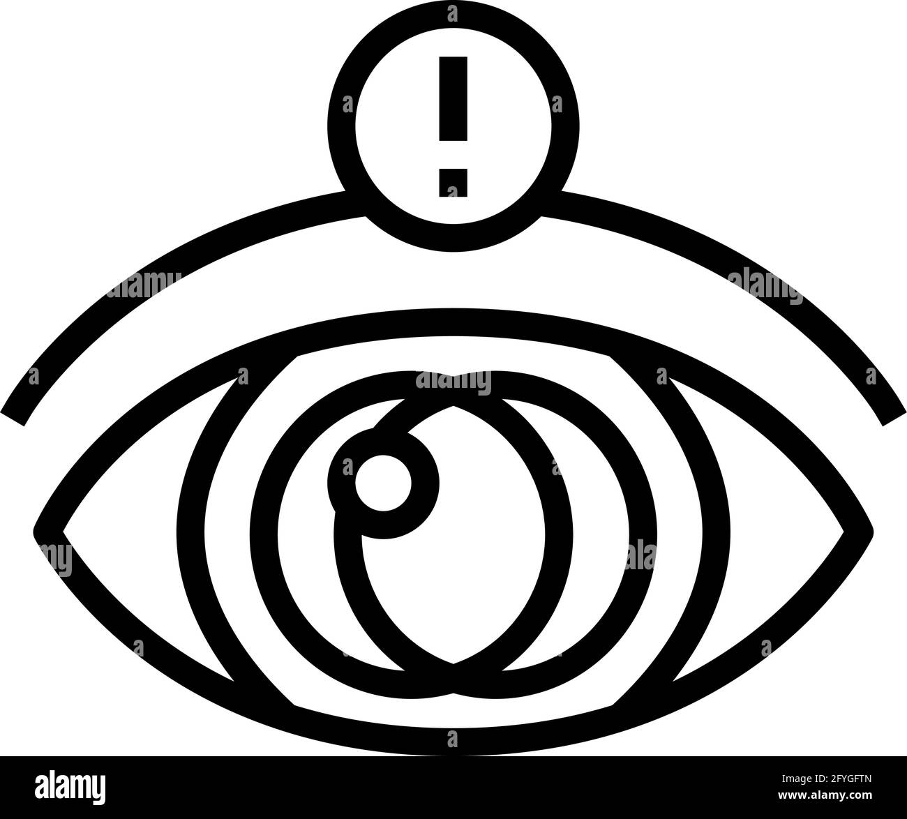 vision stroke line icon vector illustration Stock Vector Image & Art ...