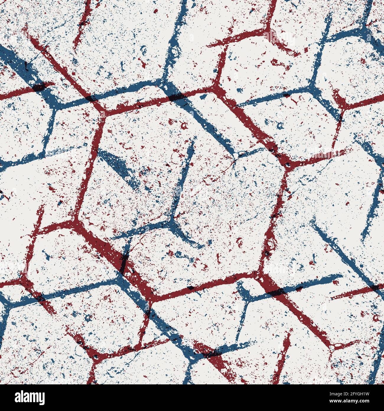 Seamless geo pattern in red blue black white Stock Photo - Alamy