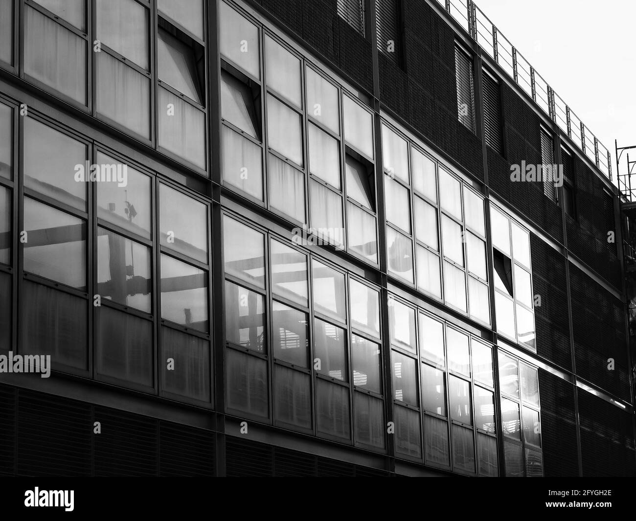 Grayscale of glass wall of modern building Stock Photo - Alamy Grayscale of glass wall of modern building Stock Photo - Alamy