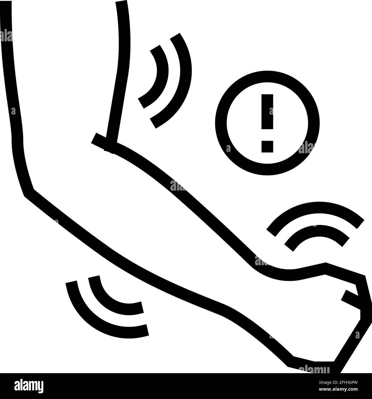 hand stroke line icon vector illustration Stock Vector Image & Art - Alamy