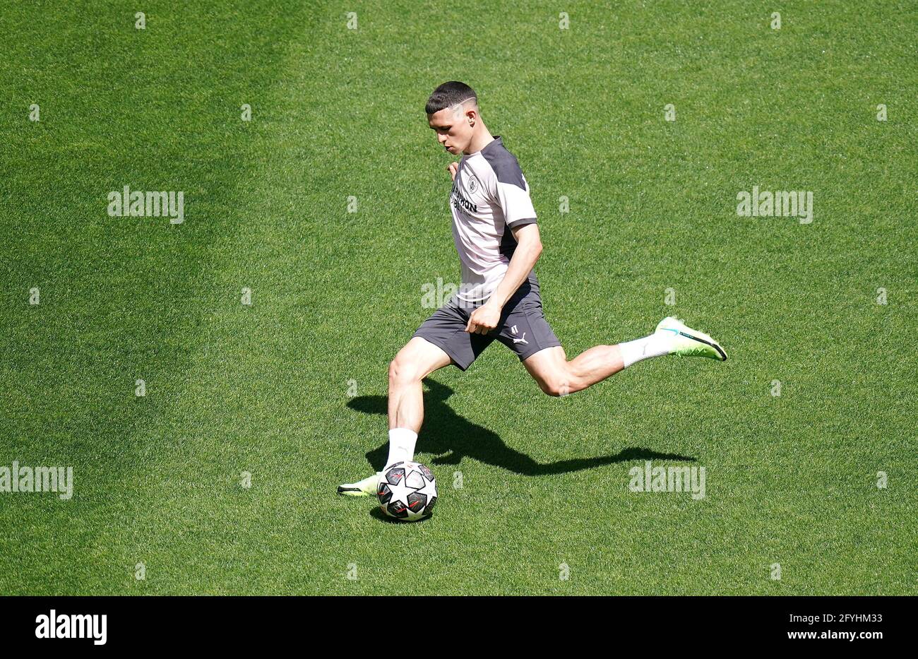 Manchester City's Phil Foden during a training session before the UEFA ...