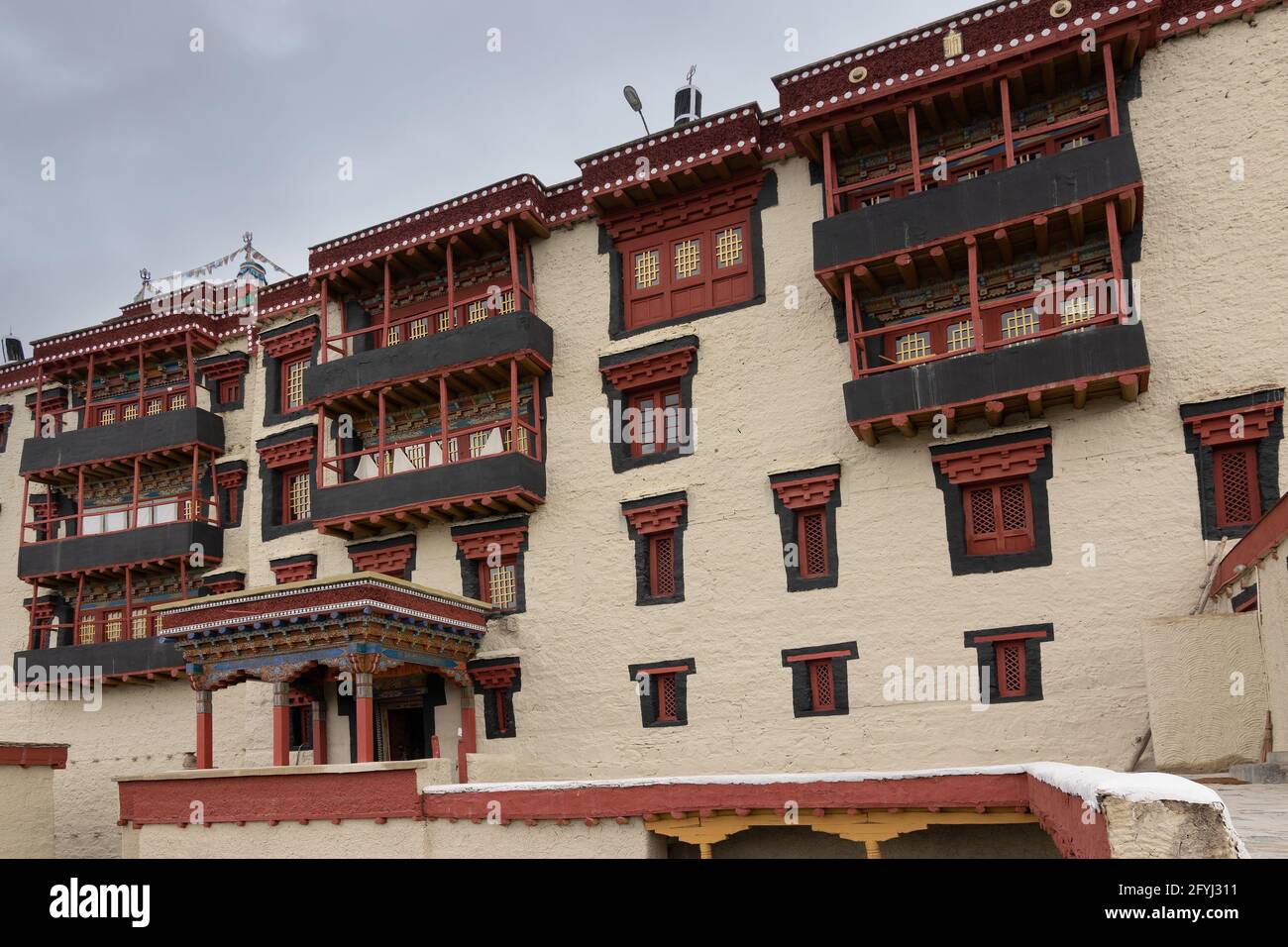 Stok palace, with view of Himalayan mountians - it is a famous Buddhist ...