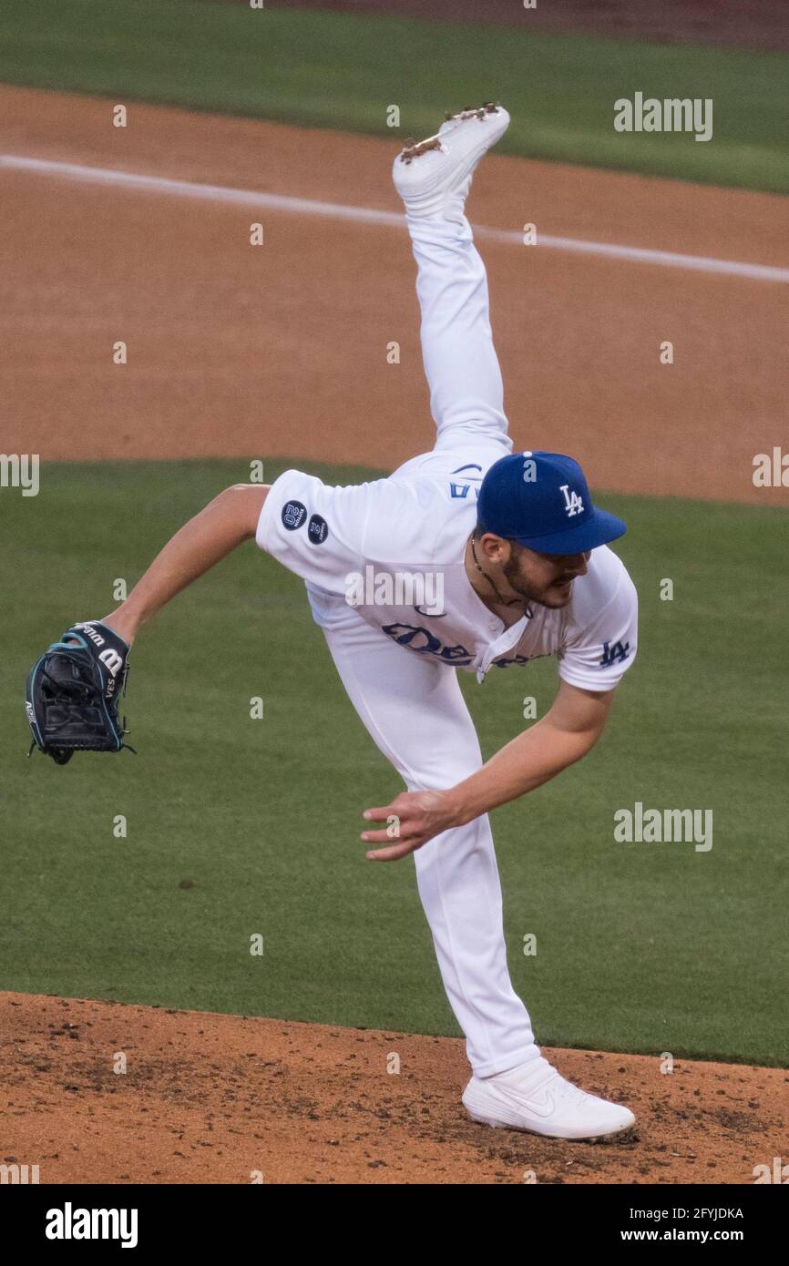 Los Angeles Dodgers relief pitcher Alex Vesia (51) throws during a MLB ...