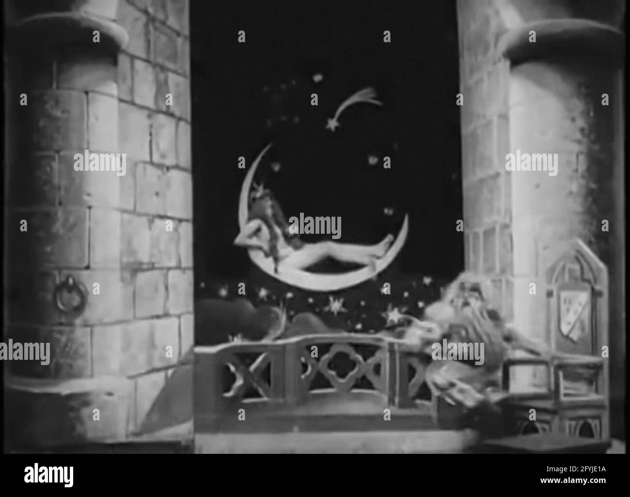 The Astronomers dream vintage movie screen Stock Photo - Alamy