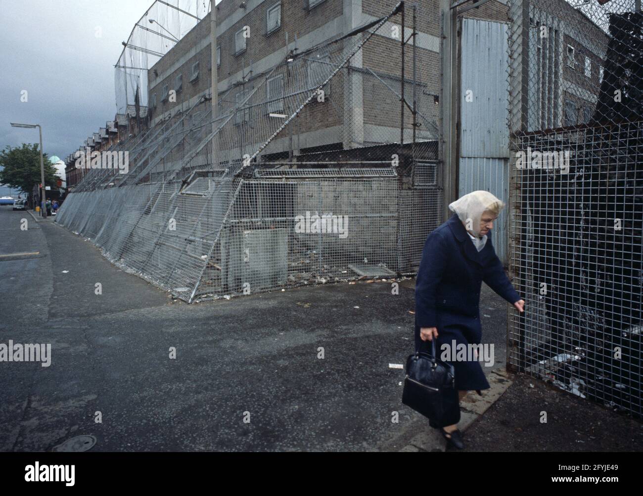BELFAST, UNITED KINGDOM, September 1978. Fortified RUC, Royal Ulster ...