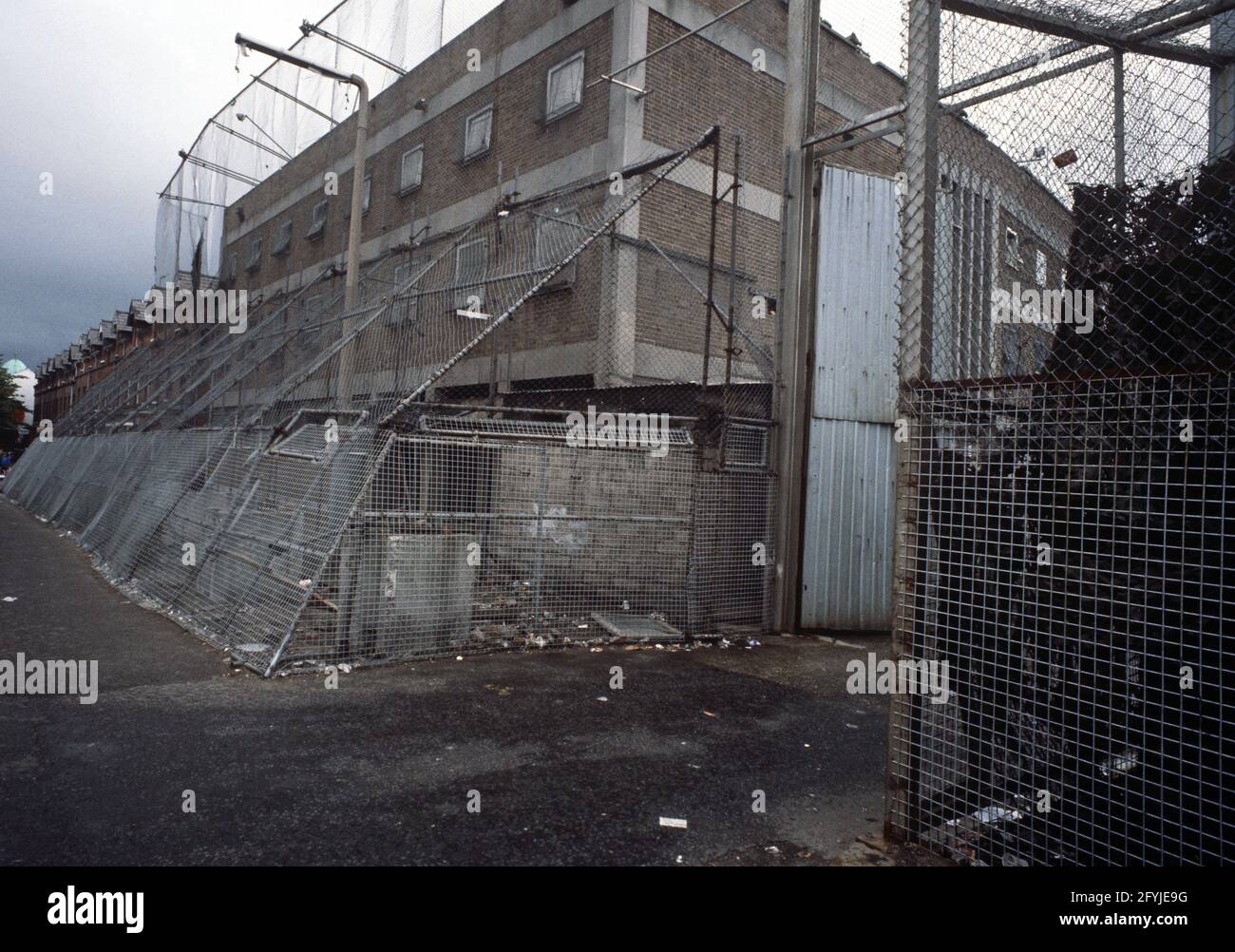BELFAST, UNITED KINGDOM, September 1978. Fortified RUC, Royal Ulster ...