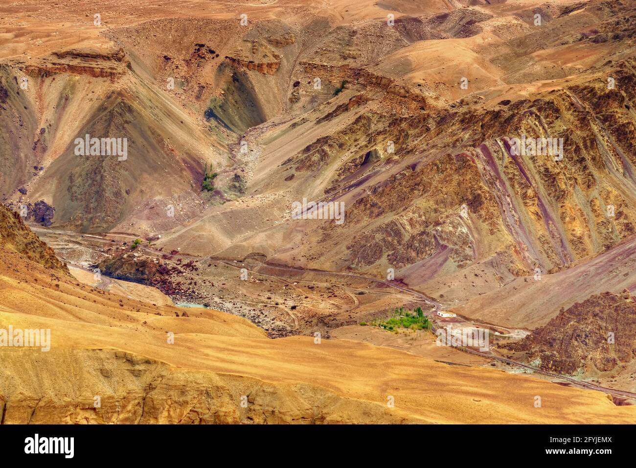 Beautiful aerial view of "moonland" ,Ladakh,Jammu and Kashmir, India ...