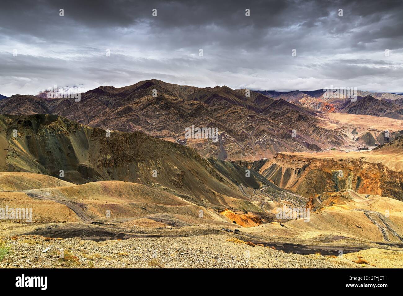 Beautiful aerial view of moonland ,Ladakh,Jammu and Kashmir, India ...