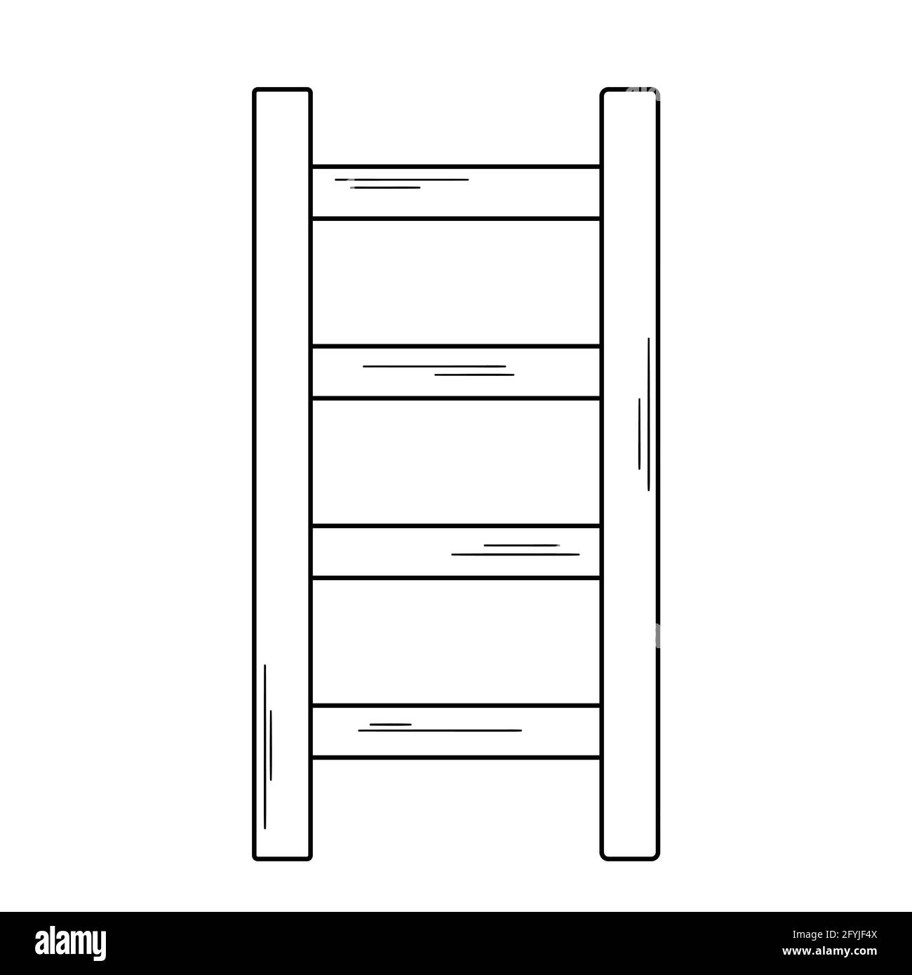 Ladder for kids coloring book vector illustration Stock Vector Image ...