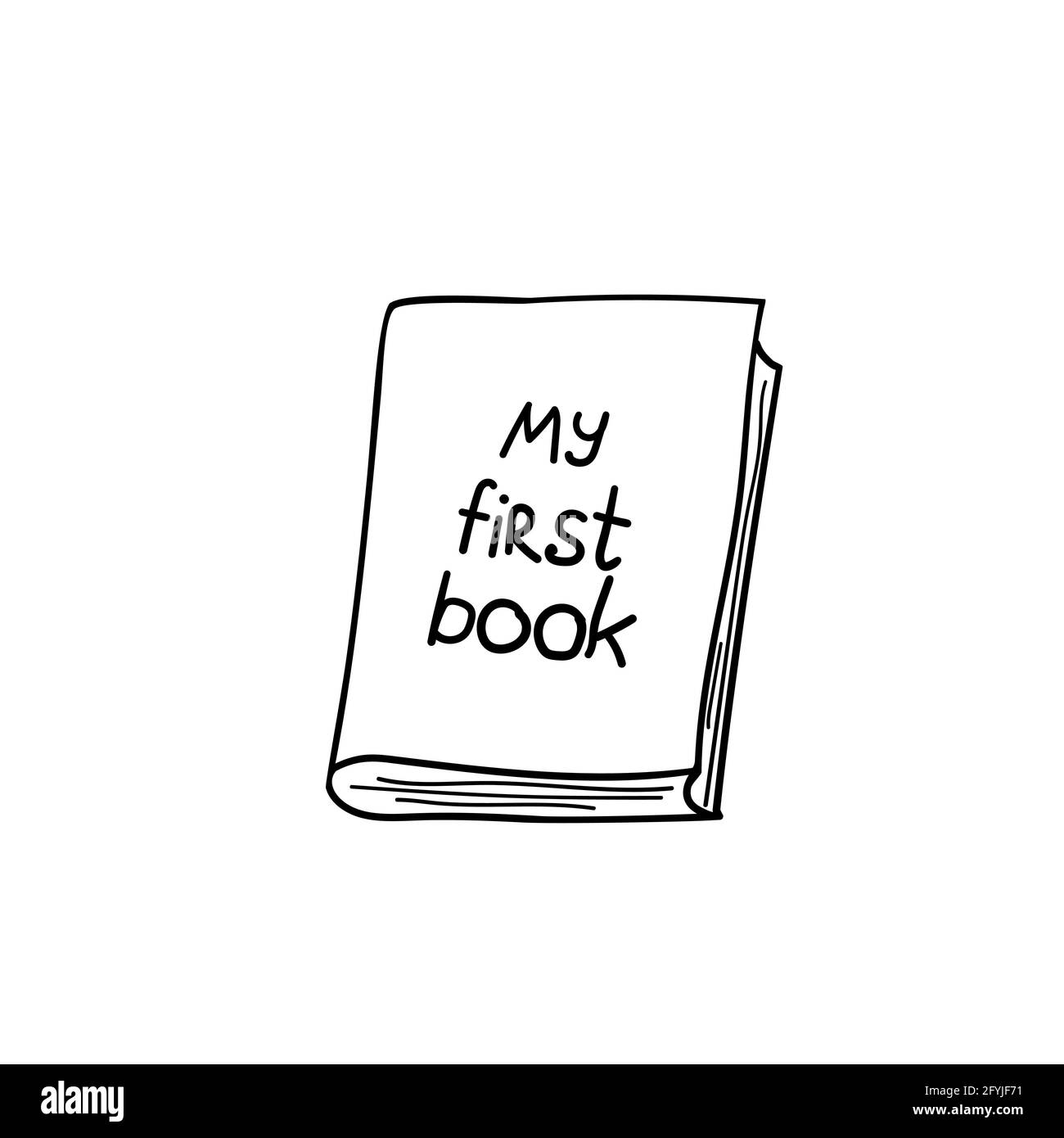 My first book for kids coloring page Stock Vector Image & Art - Alamy