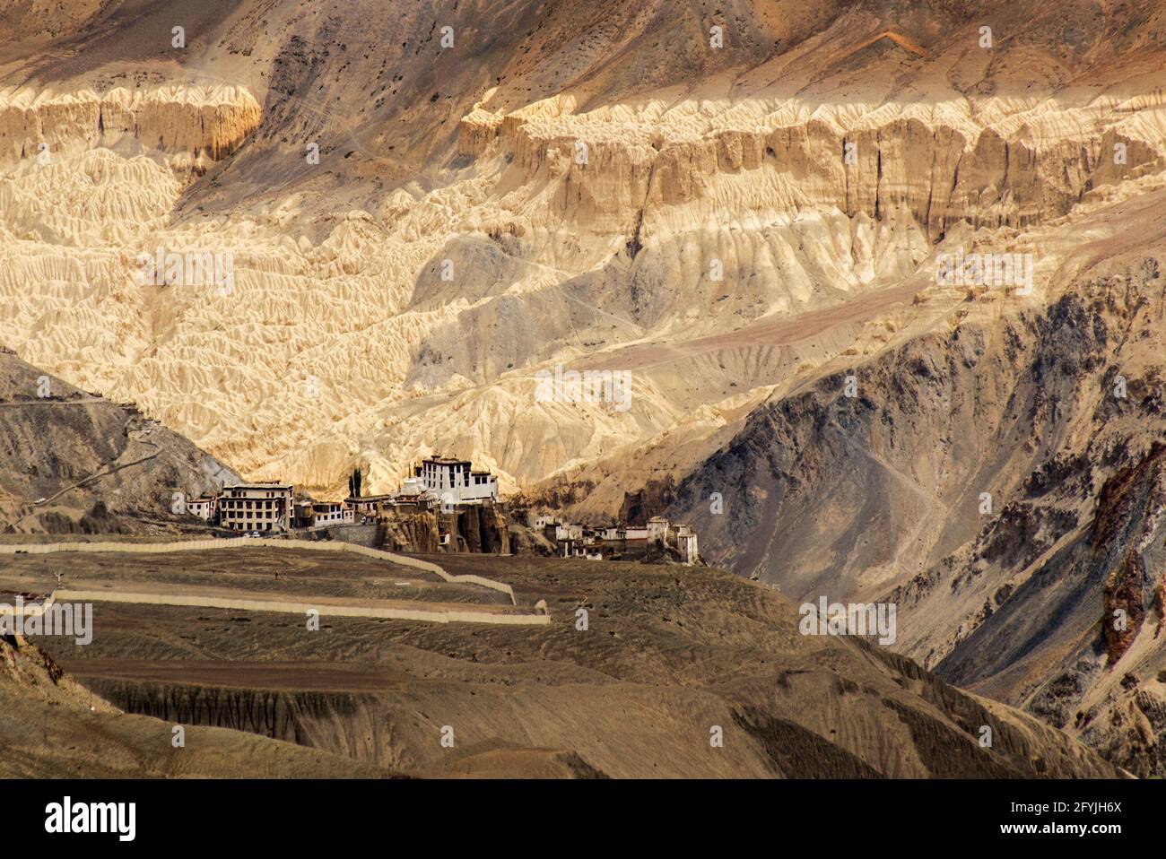 Lamayuru monastery with view of moonland in background,Ladakh,Jammu and ...