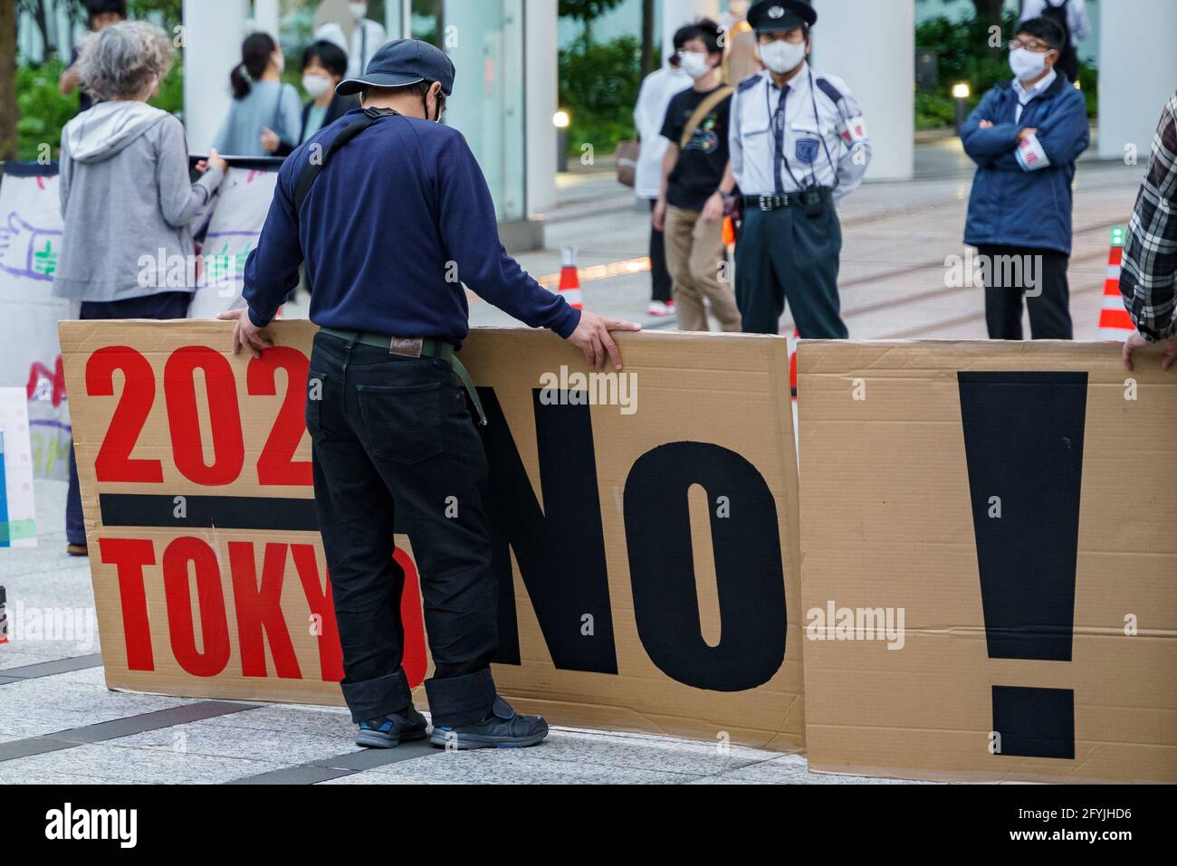 29 May 2021: Protest against the 2020/2021 Tokyo Olympics Stock Photo ...