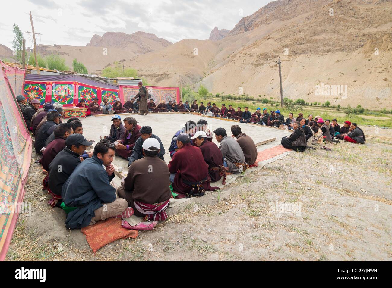 Mulbekh, Ladakh, India - 2nd September 2014 : Ladakhi people in ...