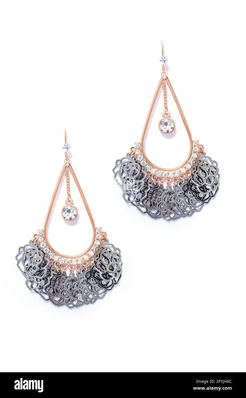 Diamond stud earrings Cut Out Stock Images & Pictures - Alamy