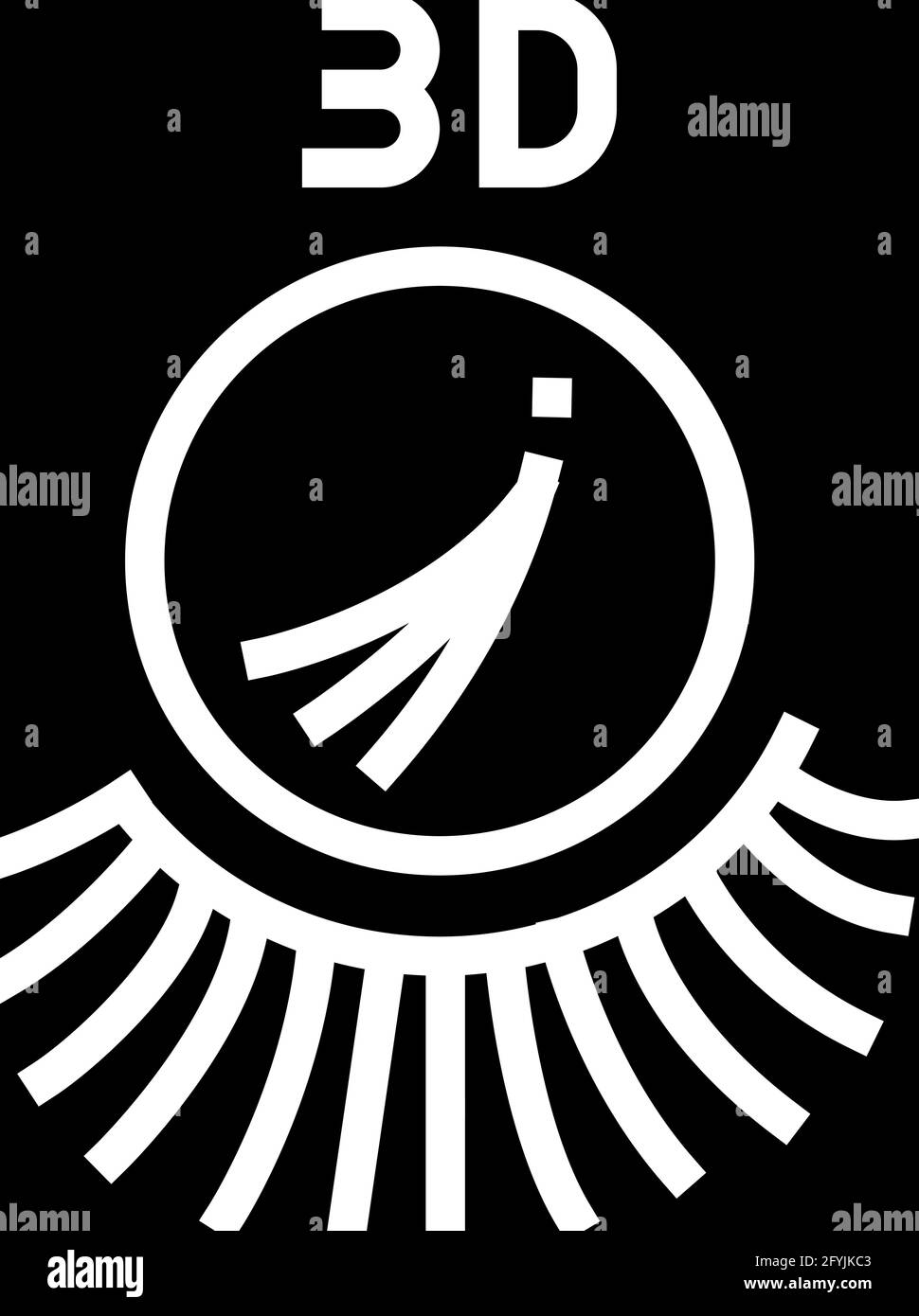 3d eyelashes glyph icon vector illustration Stock Vector Image & Art ...