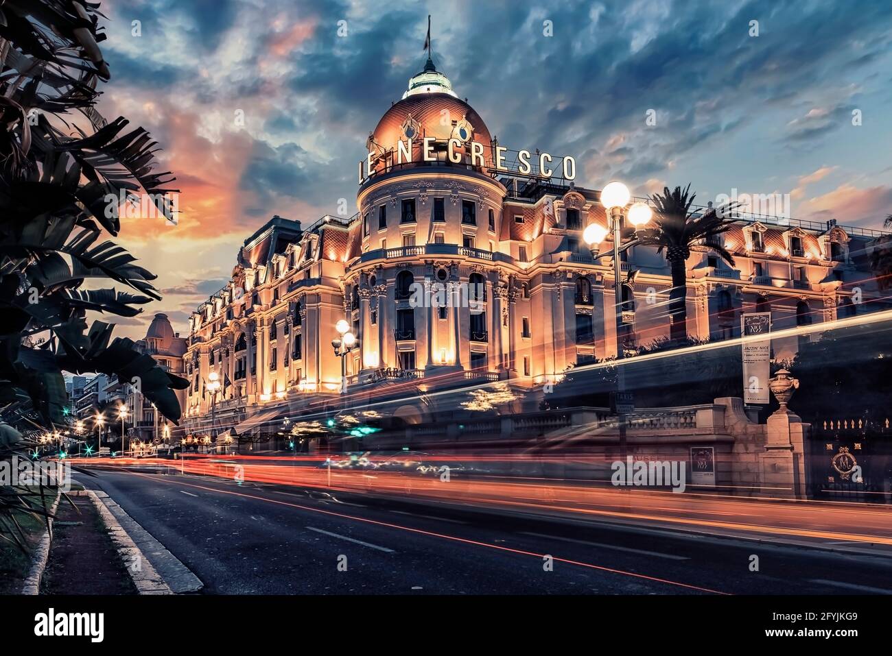 Nice france evening hi-res stock photography and images - Alamy