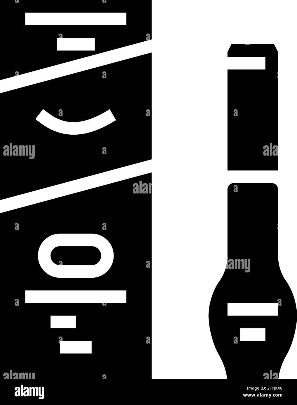 degreaser liquid for eyelashes glyph icon vector illustration Stock ...