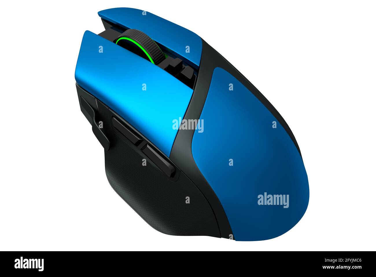 Modern wireless gaming computer mouse isolated on white background ...