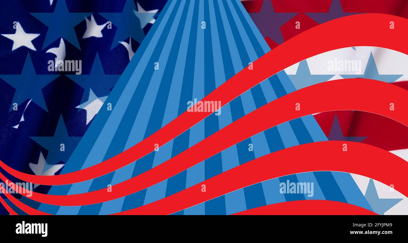 Composition of stars and stripes pattern of american flag Stock Photo ...